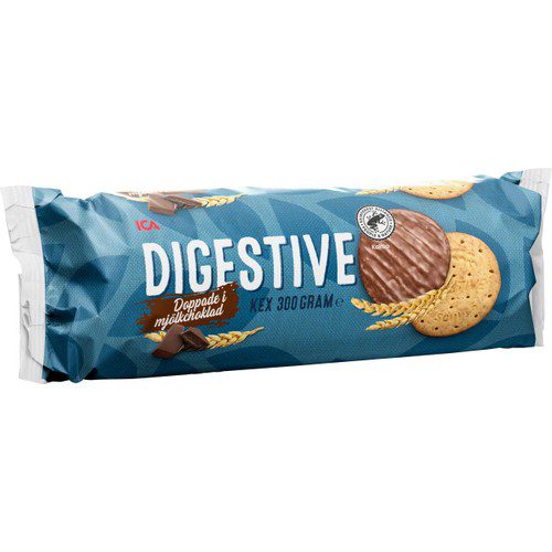 Digestive doppade i mjölkchoklad 300g ICA | Natmat | Natmat