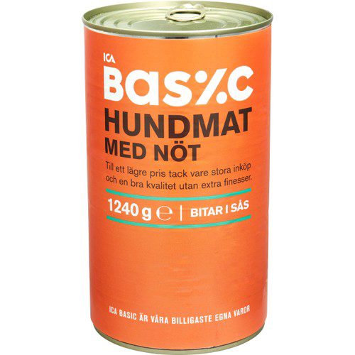Hundmat Oxkött 1240g ICA Basic | Natmat | Natmat